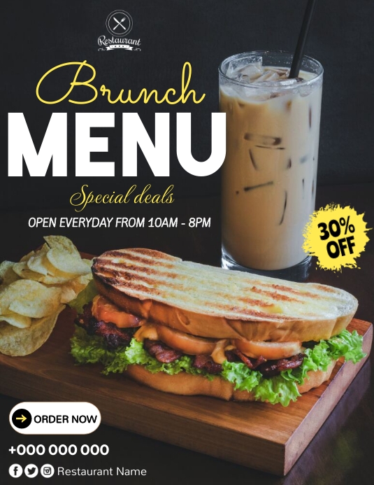 Brunch Menu Template | PosterMyWall