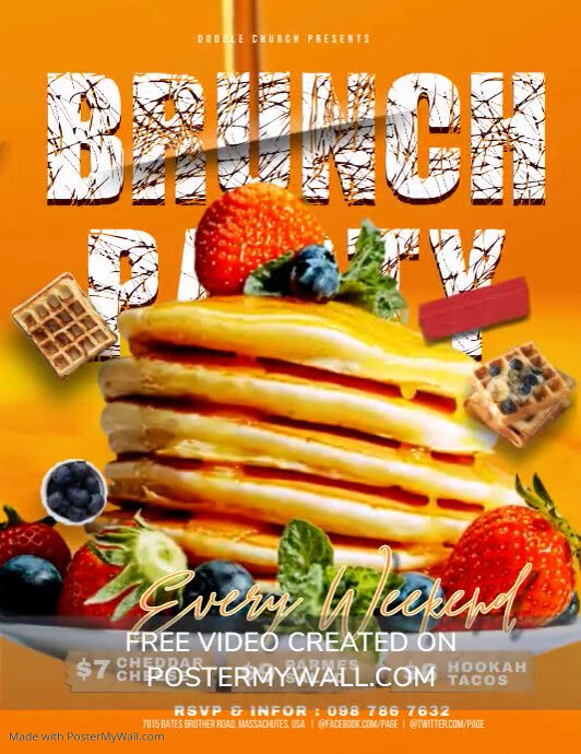 Brunch Party Flyer Template | PosterMyWall