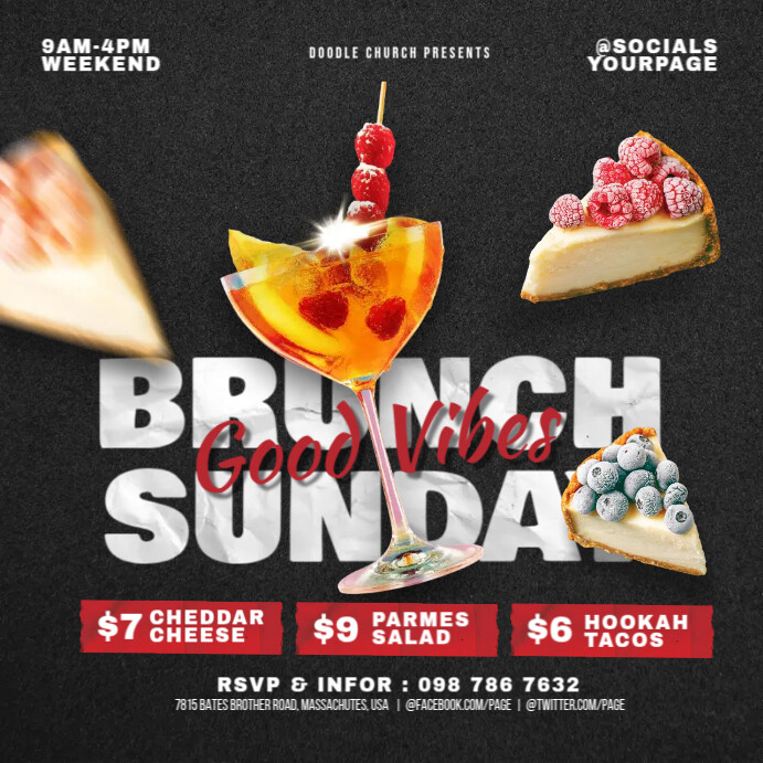Brunch Sunday Template | PosterMyWall