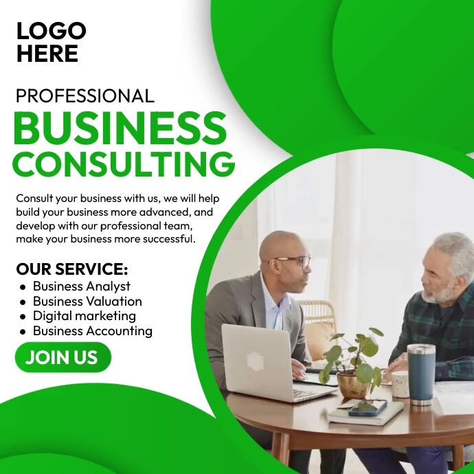 Bsuiness Consulting Template | PosterMyWall