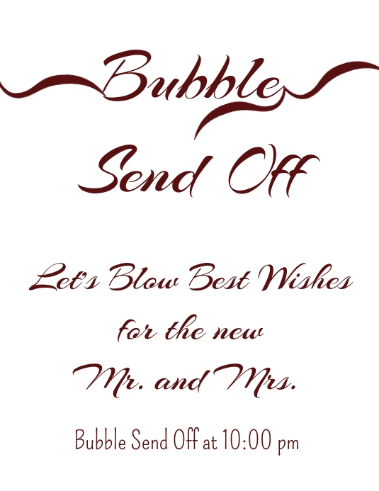 Bubble Send Off Template | PosterMyWall