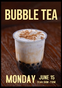 Bubble tea boba poster flyer Template | PosterMyWall