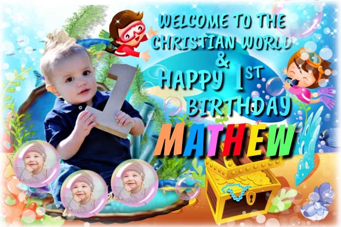 Bubble Theme Birthday Template | PosterMyWall