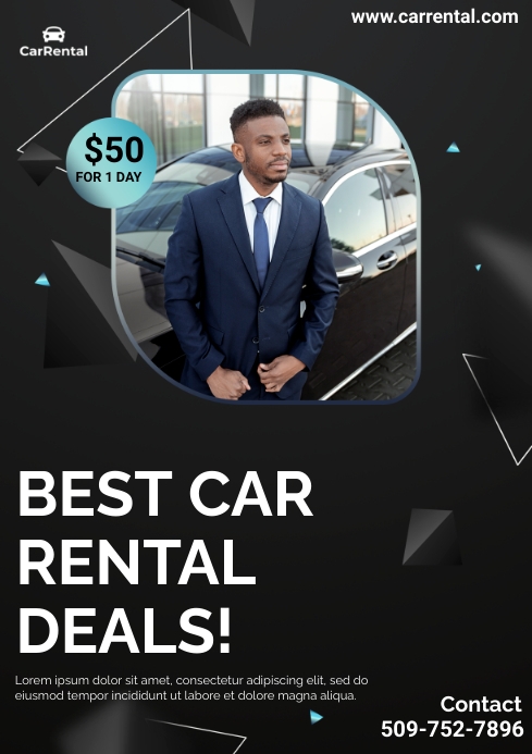 BUDGET CAR RENTAL TEMPLATE | PosterMyWall