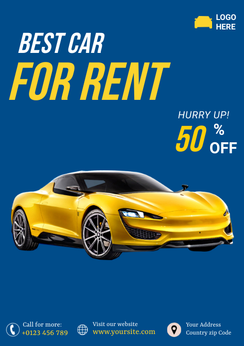 BUDGET CAR RENTAL TEMPLATE | PosterMyWall