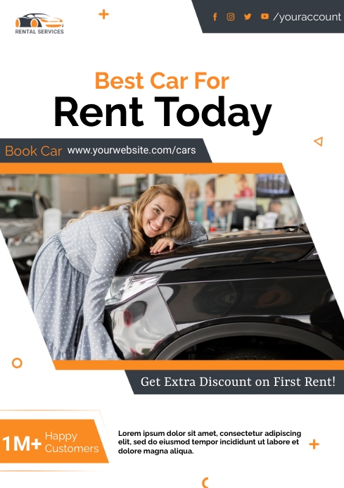 BUDGET CAR RENTAL TEMPLATE | PosterMyWall