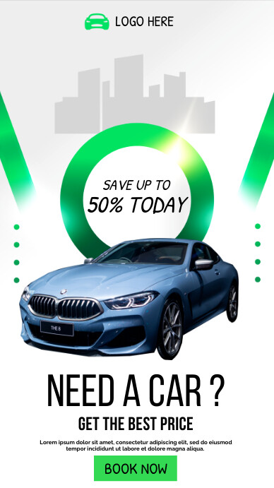 BUDGET CAR RENTAL TEMPLATE | PosterMyWall