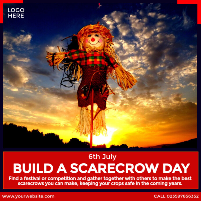 Copy of Build A Scarecrow Day | PosterMyWall
