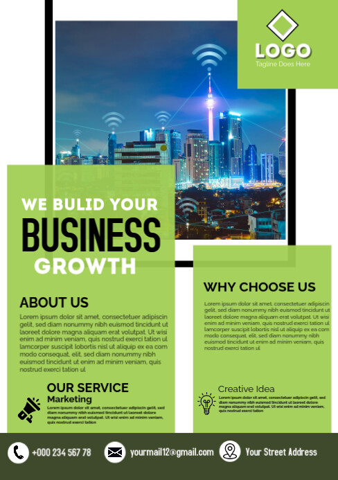 Copy of build business growth | PosterMyWall