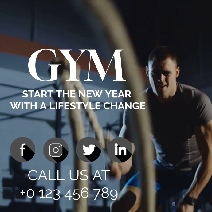 Build Strength with these High-Intensity Gym Template | PosterMyWall