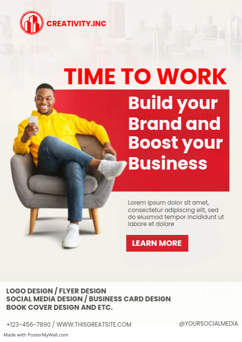 Copy of Build your brandand boost your Business | PosterMyWall