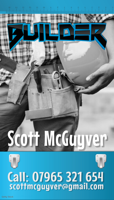 Builder's Business Card Template | PosterMyWall