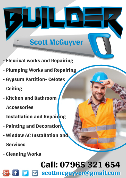 builder flyer Template | PosterMyWall