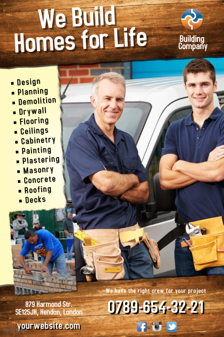 Building Company Flyer Template | PosterMyWall
