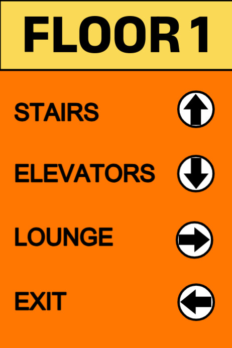 Building directions sign flyer design Template | PosterMyWall