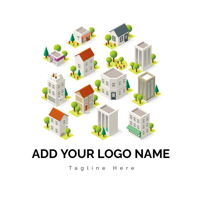 Plantilla de Building Isometric Projection Logo | PosterMyWall