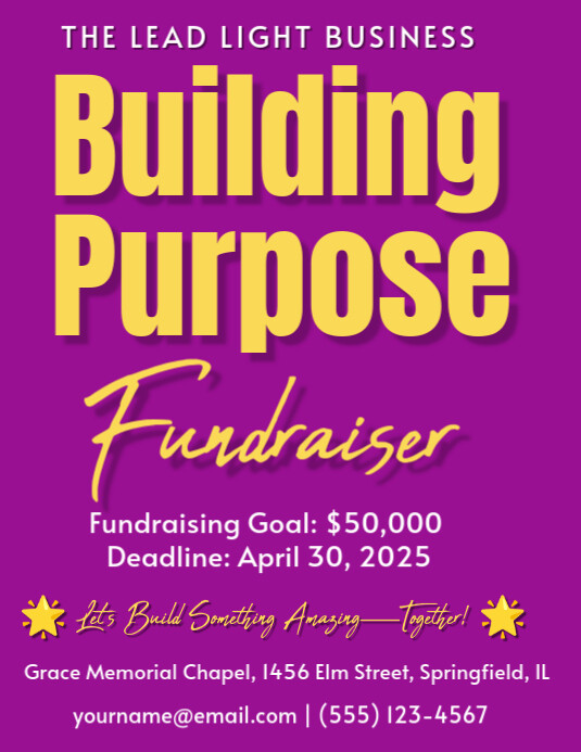 Copy of Building Purpose Fundraiser Flyer | PosterMyWall