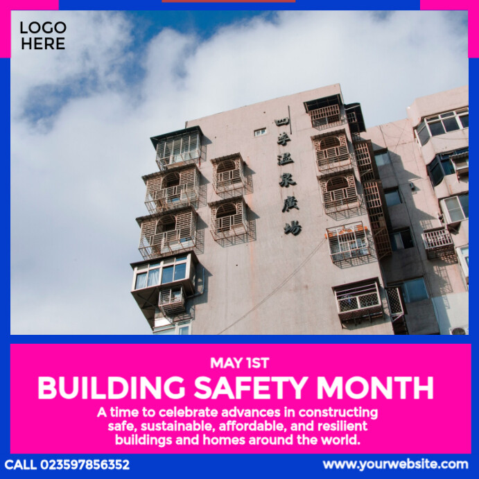 Building Safety Month Template | PosterMyWall