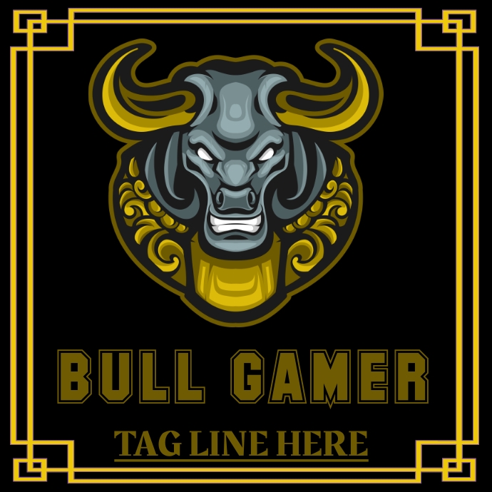 Plantilla de Bull Gamer Logo Design Template | PosterMyWall