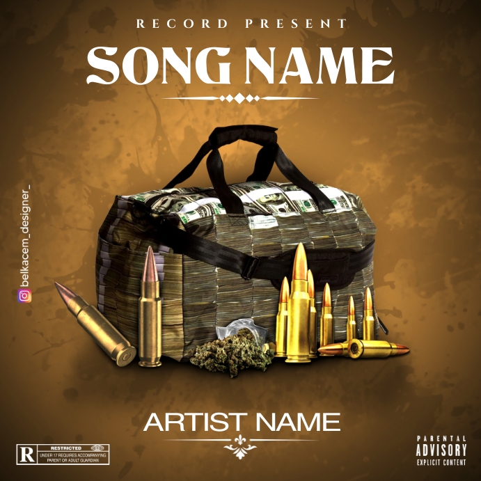 bullets cover art Template | PosterMyWall