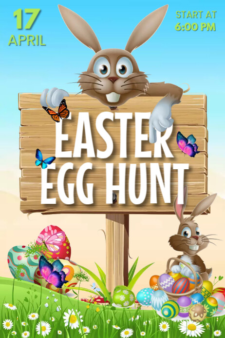 Bunny Easter Event Template | PosterMyWall