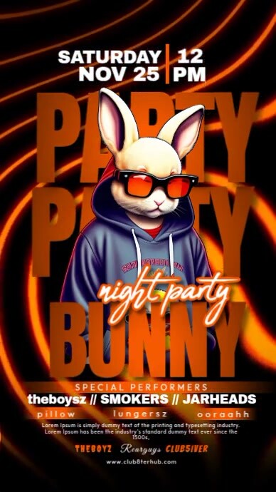 Copy of Bunny Night Party | PosterMyWall