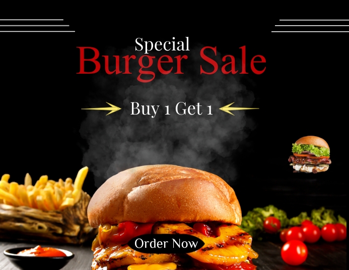 Copy of burder sale ad,burger deal flyer | PosterMyWall
