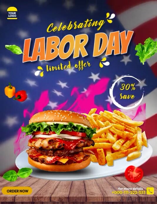 Burger & Fries Sale Template | PosterMyWall