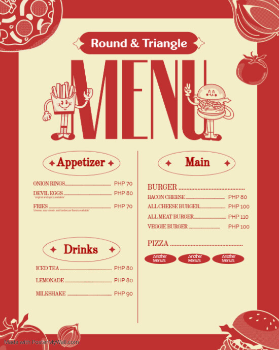 Copy of Burger & Pizza Menu Flyer | PosterMyWall