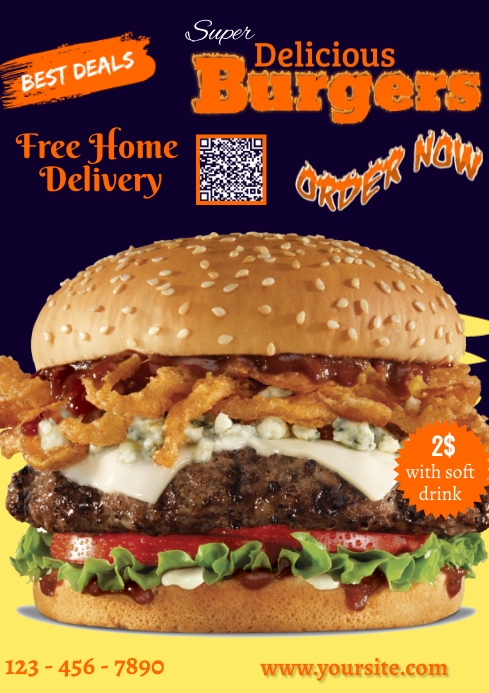 Burger 8 Template | PosterMyWall