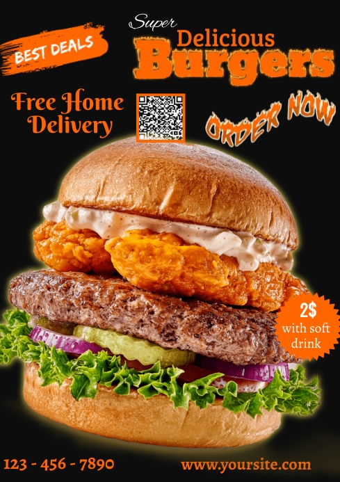 Burger 9 Template | PosterMyWall