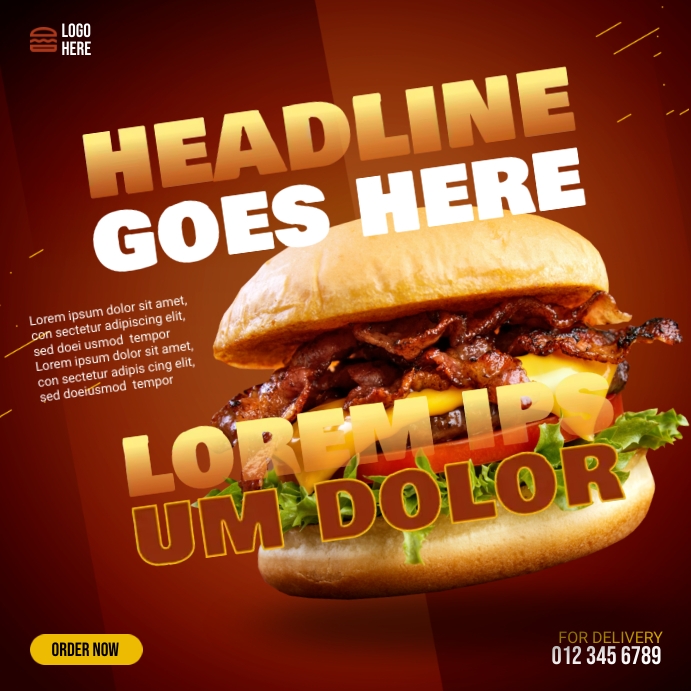 Burger Ad Template | PosterMyWall