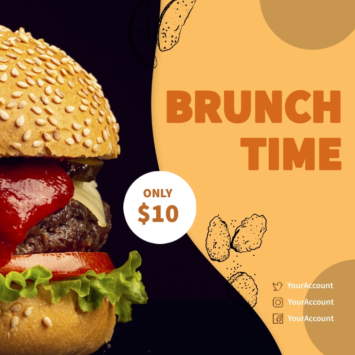 Burger Ad Template | PosterMyWall