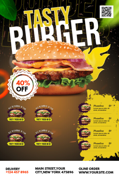 Burger ad template | PosterMyWall