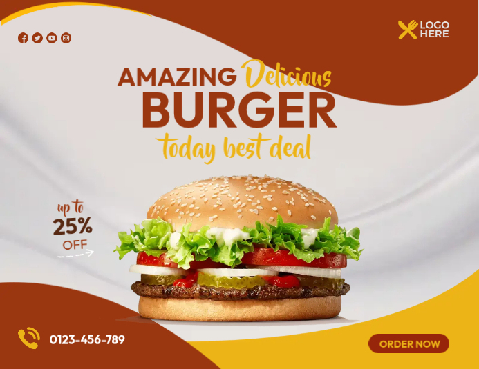 Template Iklan Burger | PosterMyWall