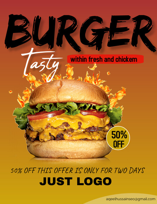 Copy of Burger ads banner offer | PosterMyWall