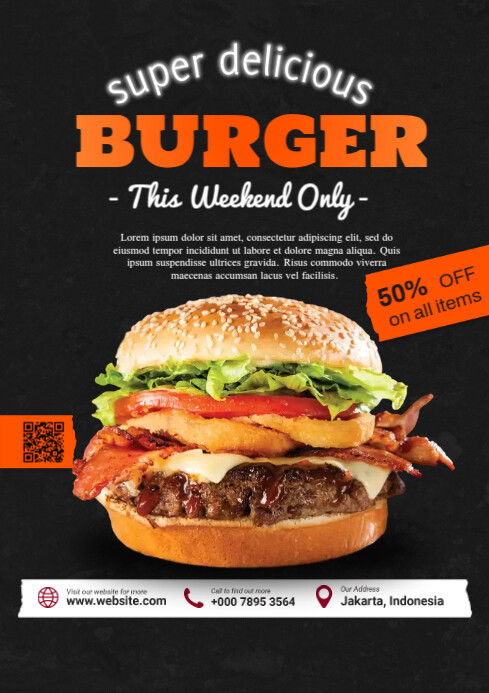 Burger Ads Template | PosterMyWall
