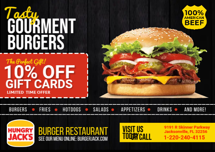 Burger Ads Template | PosterMyWall