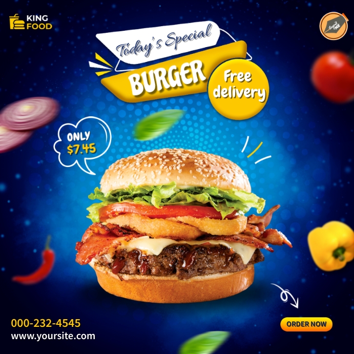 Burger Ads Templat | PosterMyWall