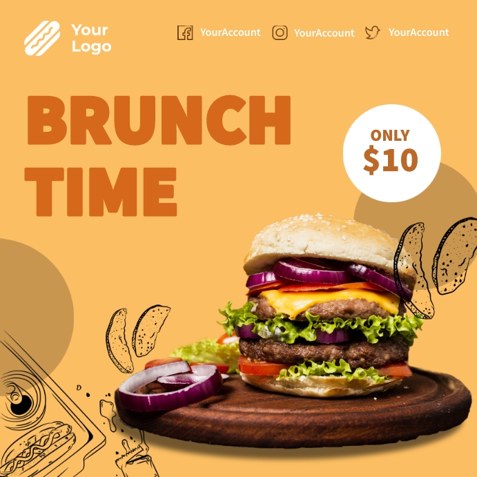 Iklan Burger Templat | PosterMyWall