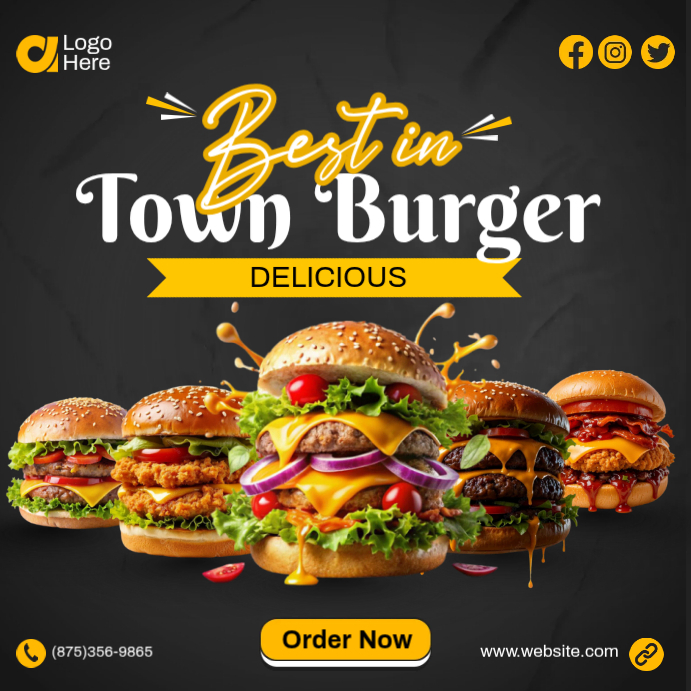 Burger Ads Template | PosterMyWall