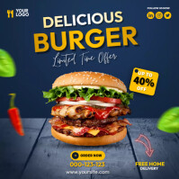 Burger ads Template | PosterMyWall