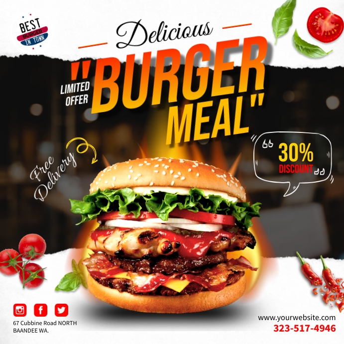 Copy of Burger Ads | PosterMyWall