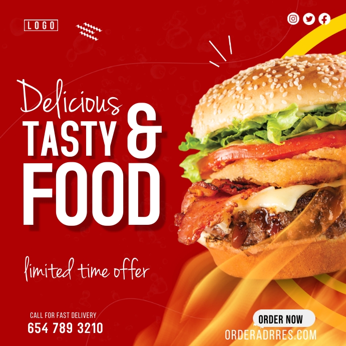 Burger Ads Template | PosterMyWall