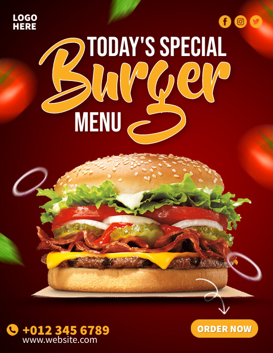 Burger Ads Template | PosterMyWall