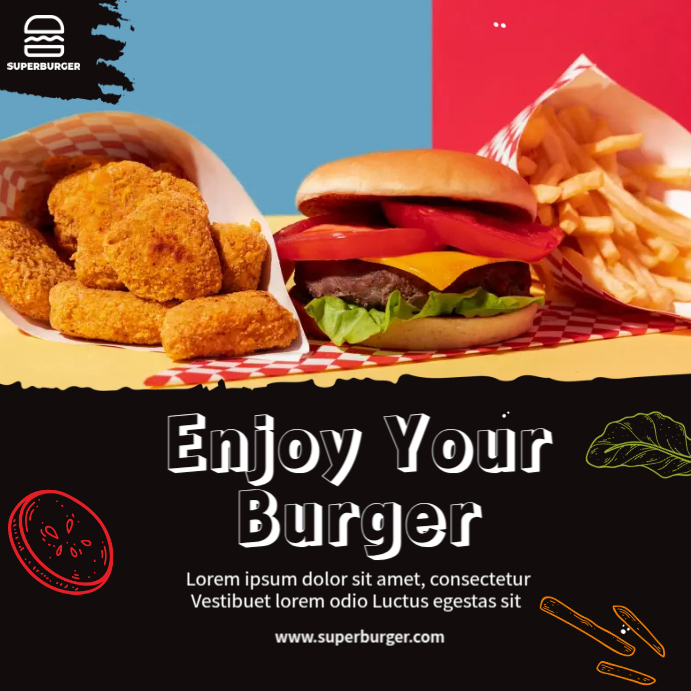 Burger Ads Template | PosterMyWall