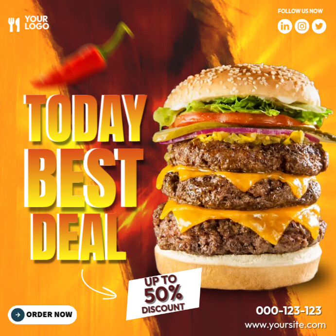 Copy of Burger ads | PosterMyWall