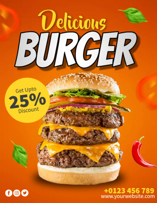 Burger Ads Template | PosterMyWall