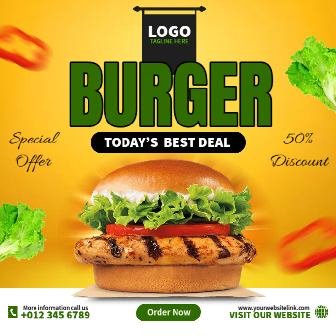 Burger Ads Template | PosterMyWall