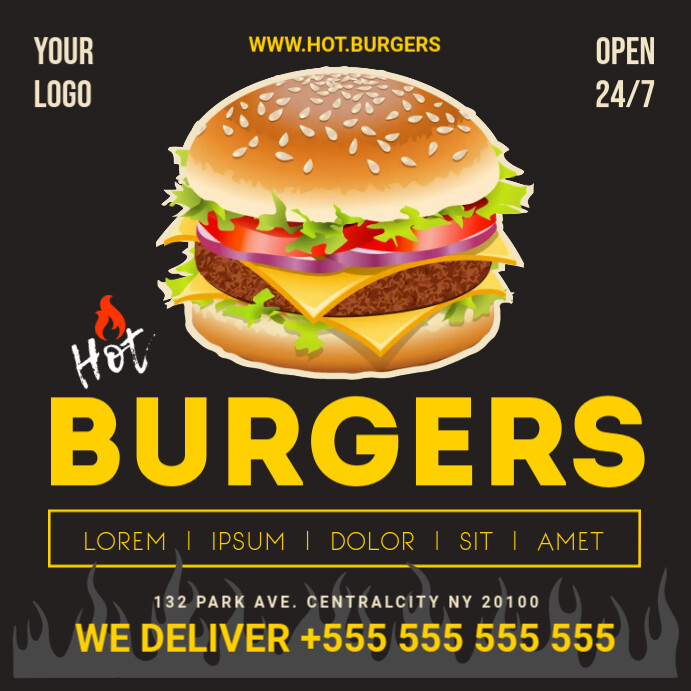 Copy of BURGER BANNER | PosterMyWall